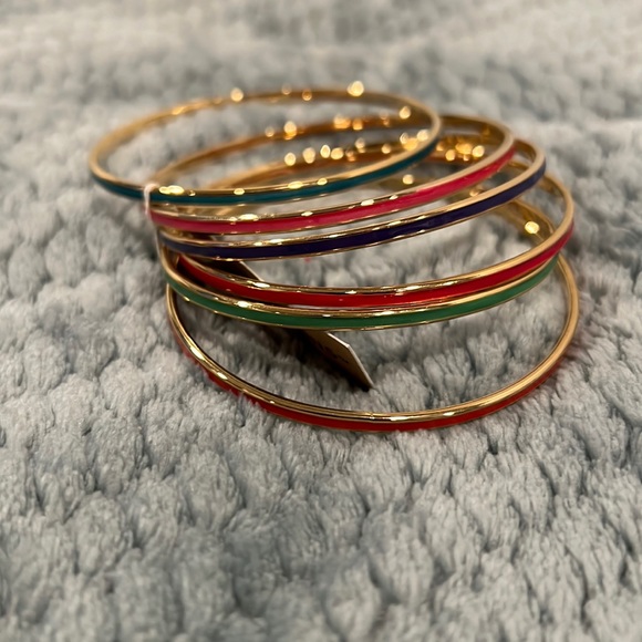 Erica Lyons | Jewelry | Nwt Erica Lyons Set Of 6 Thin Bangle Bracelets | Poshmark